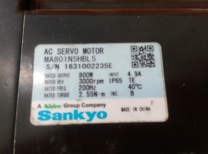 SANKYO MA801N5HBL5 AC Servo Motor - PLC DCS SERVO Control MOTOR POWER ...
