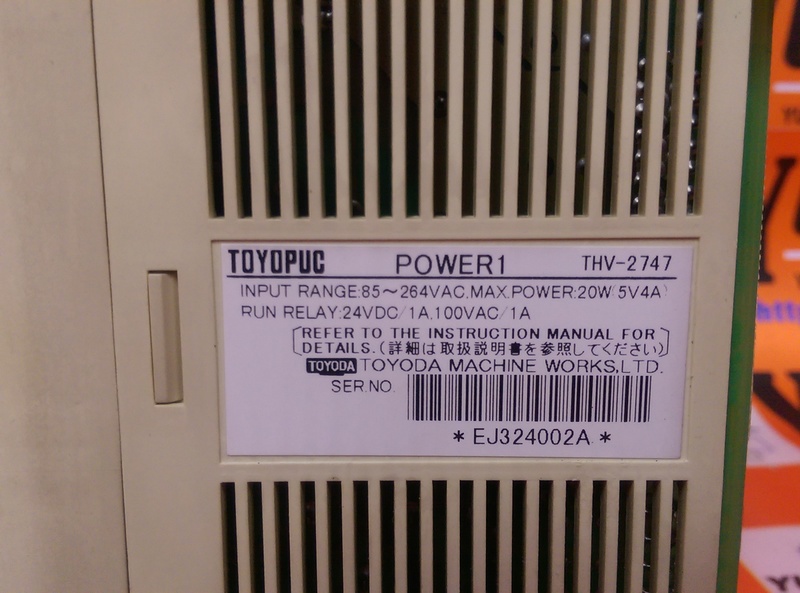 TOYOPUC THV-2747 POWER SUPPLY MODULE - 裕益科技自動化設備可程式編碼器PLC分散式控制系統DCS