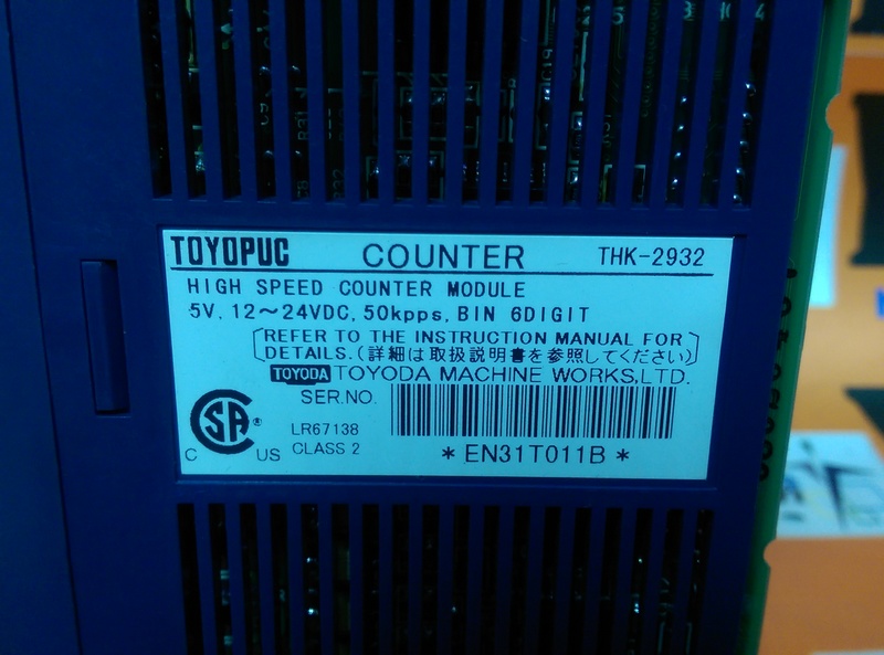 TOYOPUC THK-2932 HIGH SPEED COUNTER MODULE - 裕益科技自動化設備可程式編碼器PLC分散式控制系統DCS