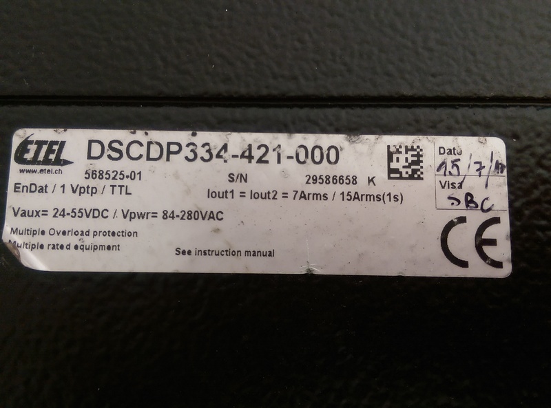 ETEL DSCDP334-421-000 DRIVER - 裕益科技自動化設備可程式編碼器PLC分散式控制系統DCS
