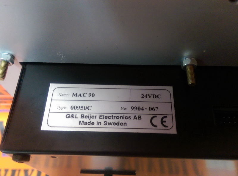 G&L BEIJER MAC90 / 00950C Operator Panel - 裕益科技自動化設備可程式編碼器PLC分散式控制系統DCS