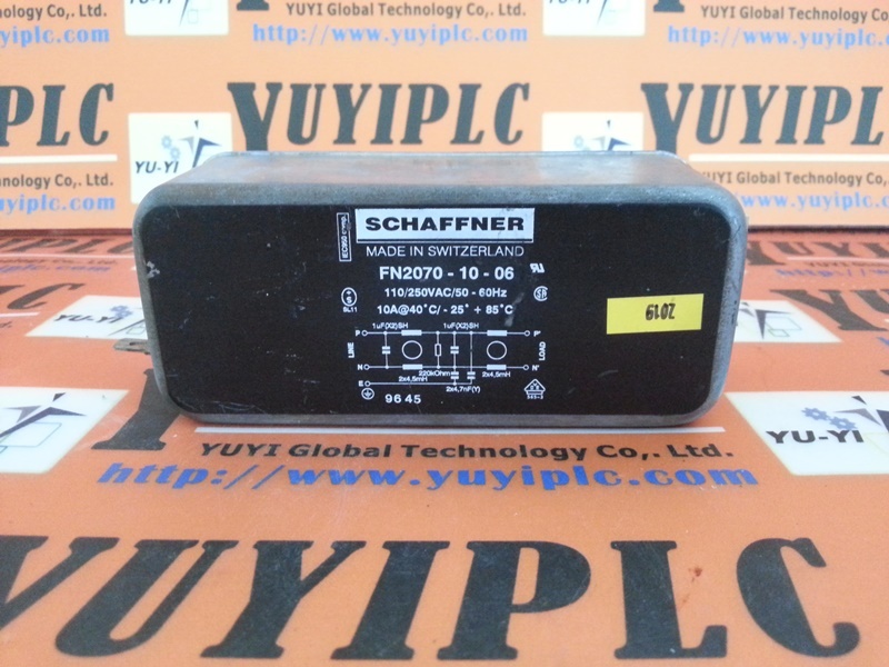 SCHAFFNER FN2070-10-06 Power Line Filter - PLC DCS SERVO Control MOTOR ...