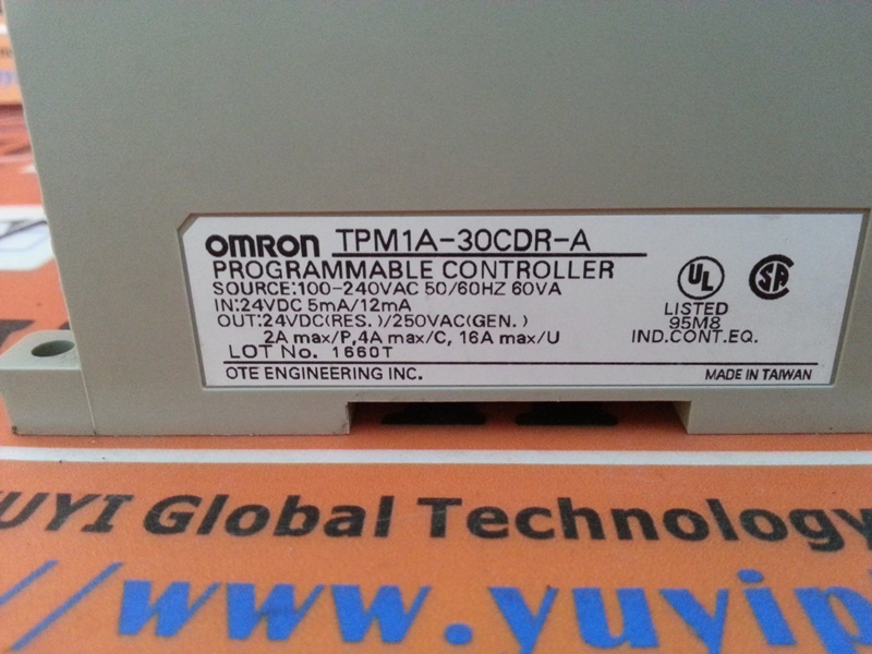 OMRON TPM1A-30CDR-A PROGRAMMABLE CONTROLLER - 裕益科技自動化設備可程式編碼器PLC分散式控制系統DCS