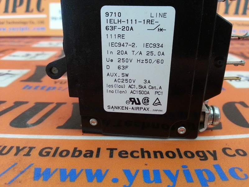 SANKEN IELH-111-1RE-63F-20A CIRCUIT BREAKER - 裕益科技自動化設備可程式編碼器PLC分散式控制系統DCS