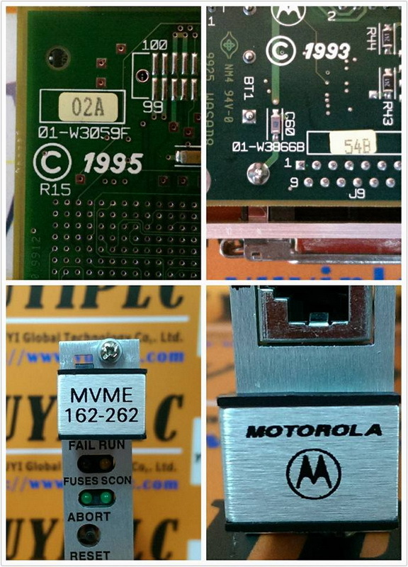MOTOROLA MVME 162-262 W/ 01-W3059F 02A VME BOARD - PLC DCS SERVO ...