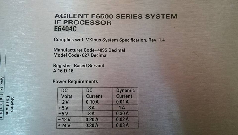 HP E6404C IF PROCESSOR DIGITIZER/DSP E6500 SERIES - 裕益科技自動化設備可程式編碼器PLC ...
