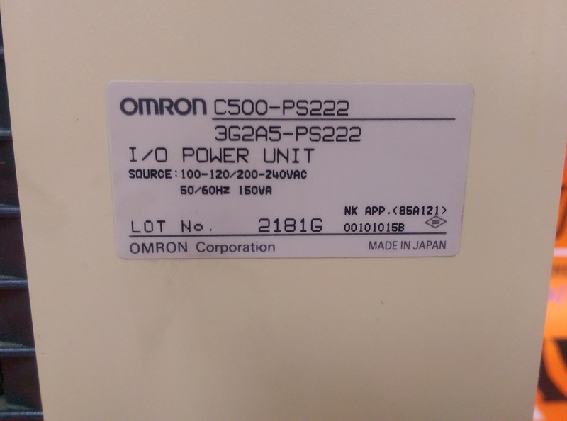 OMRON C500-PS222 3G2A5-PS222 I/O POWER UNIT - PLC DCS SERVO Control ...