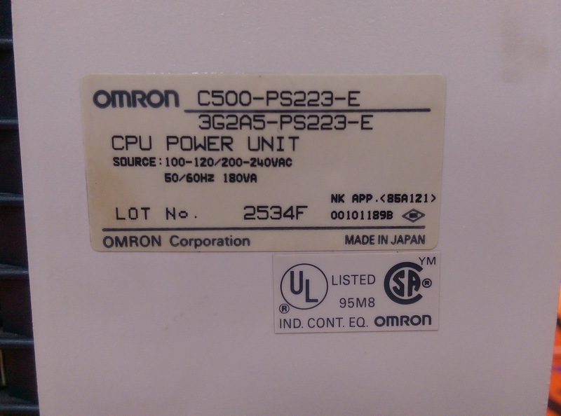 OMRON C500-PS223-E 3G2A5-PS223-E CPU POWER UNIT - 裕益科技自動化設備可程式編碼器PLC分散式 ...