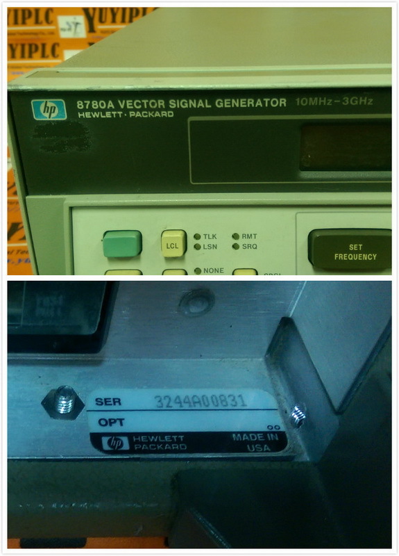 HP 8780A 3244A00831 Vector Signal Generator - 裕益科技自動化設備可程式編碼器PLC分散式控制系統DCS