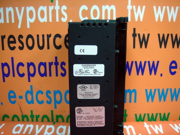 GENIUS/GE FANUC BLOCK CAT No. IC660BBA026 Electr. Asm. IC660EBA026K ...