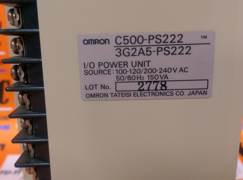 OMRON C500-PS222 / 3G2A5-PS222 I/O POWER UNIT - PLC DCS SERVO Control ...