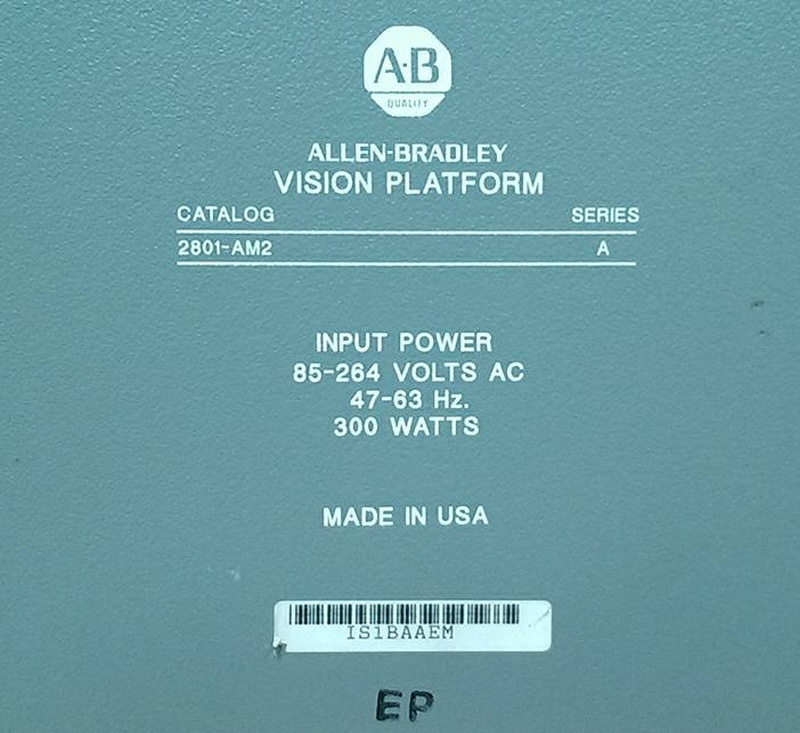 A-B 2801-AM2 VISION SYSTEM - PLC DCS SERVO Control MOTOR POWER SUPPLY ...
