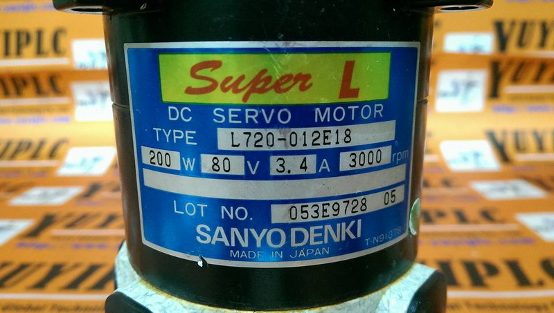 SANYO DENKI DC SERVO MOTOR L720-012E18 - PLC DCS SERVO Control MOTOR ...