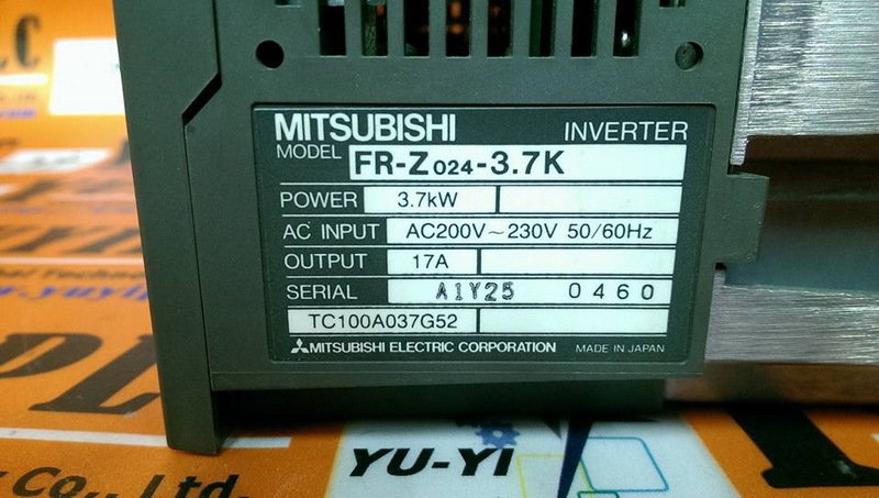 MITSUBISHI FREQROL FR-Z024-3.7K INVERTER - 裕益科技自動化設備可程式編碼器PLC分散式控制系統DCS
