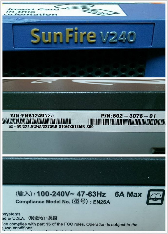SUN MICROSYSTEMS SUNFIRE V240 SERVER P/N 602-3078-01 - 裕益科技自動化設備可程式編碼器 ...