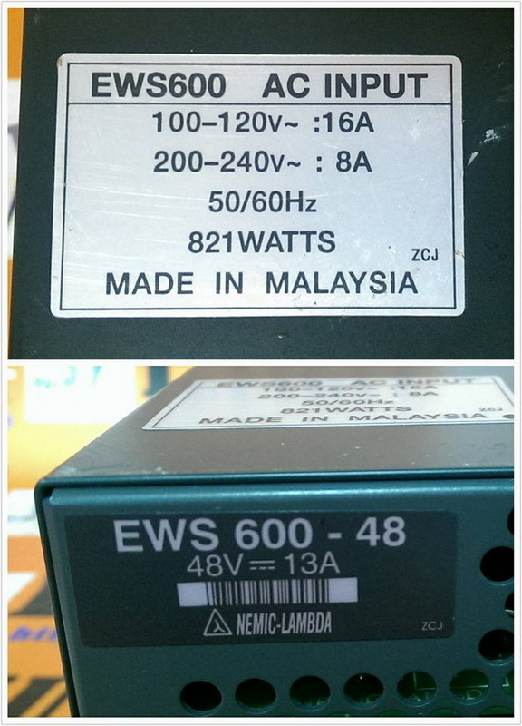NEMIC-LAMBDA EWS600-48 POWER SUPPLY - PLC DCS SERVO Control MOTOR POWER ...