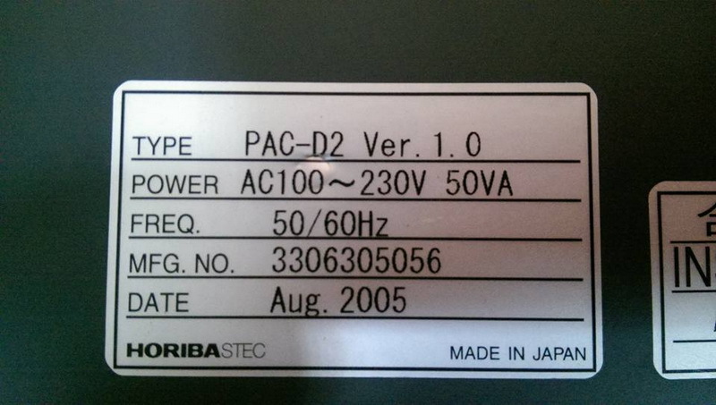 HORIBA STEC PAC-D2 READ OUT MODULE - PLC DCS SERVO Control MOTOR POWER ...