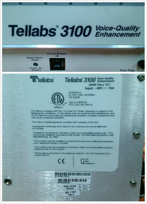 TELLABS 80.1107 REV.G TELLABS 3100 VOICE-QUALITY ENHANCEMENT - 裕益科技自動化 ...