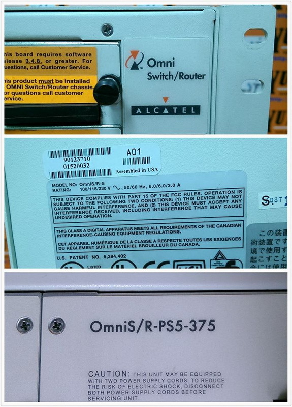 ALCATEL OMNI OMNIS/R-PS5-375 SWITCH/ROUTER - PLC DCS SERVO Control ...