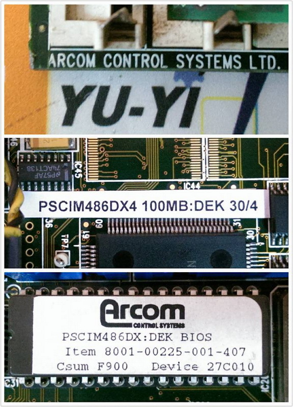 ARCOM PSCIM486DX4 : DEK BIOS ITEM 8001-00225-001-407 - PLC DCS SERVO ...