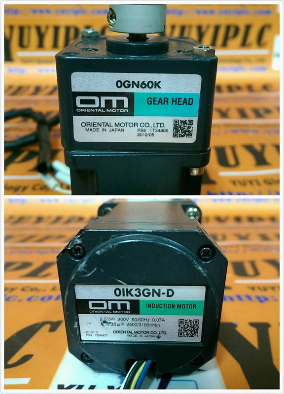 ORIENTAL MOTOR OIK3GN-D INDUCTION MOTOR W/ OGN60K - PLC DCS SERVO ...