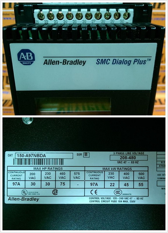 ALLEN BRADLEY SMC PLUS MOTOR CONTROLLER 150-A97NBDA - PLC DCS SERVO ...