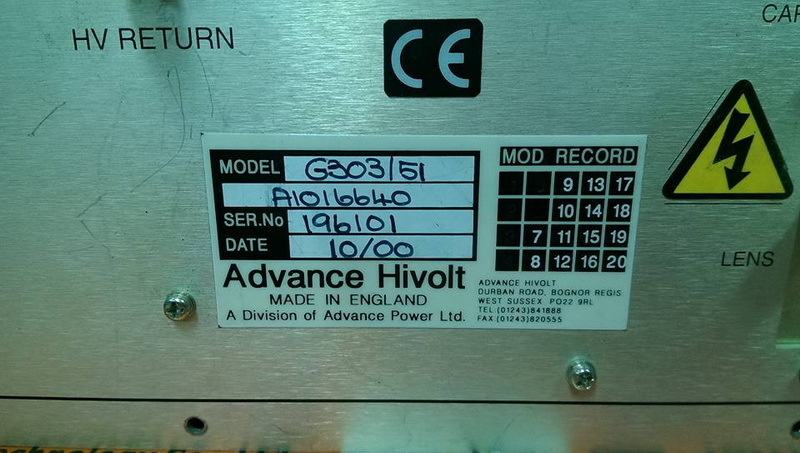 ADVANCE HIVOLT/ APPLIED MATERIALS G303/51 A1016640 - PLC DCS SERVO ...
