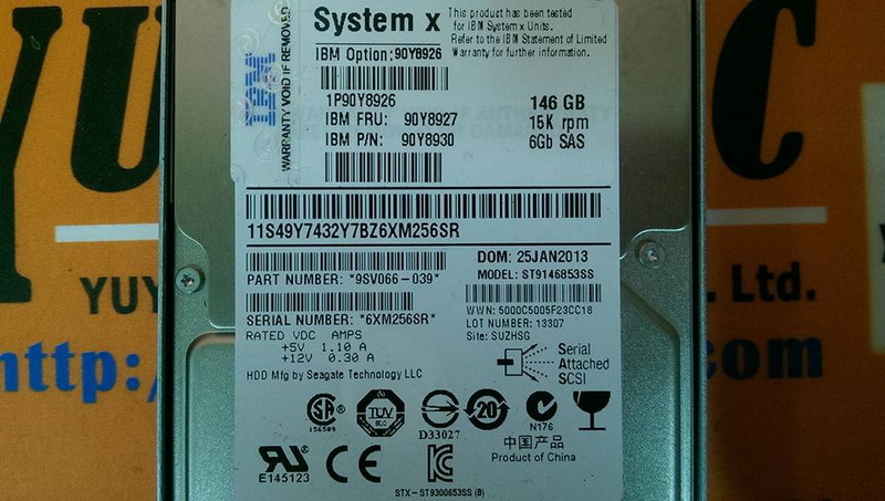 IBM 90Y8926 90Y8927 90Y8930 146GB 6GB 2.5"SAS G2HS HDD - PLC DCS SERVO ...