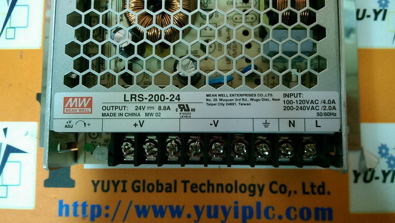 MEAN WELL LRS-200-24 POWER SUPPLY 24V 8.8A - PLC DCS SERVO Control ...
