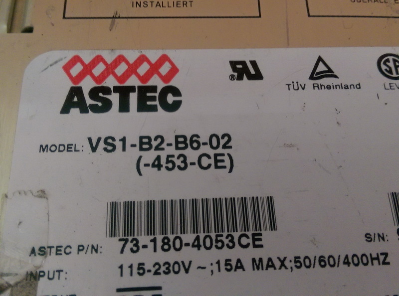 ASTEC VS1-B2-B6-02(-453-CE) Power Supply - PLC DCS SERVO Control MOTOR ...