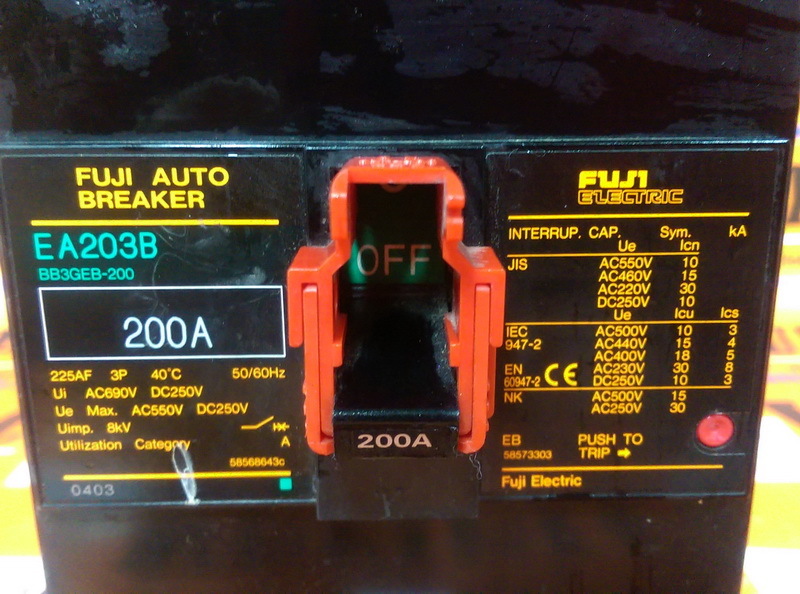 FUJI EA203B / BB3GEB-200 AUTO BREAKER - PLC DCS SERVO Control MOTOR ...