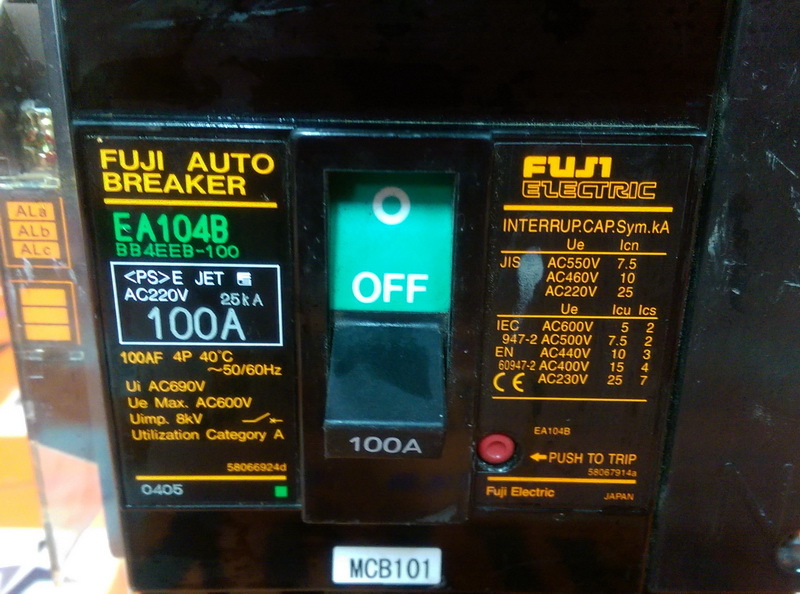 FUJI EA104B / BB4EEB-100 AUTO BREAKER - PLC DCS SERVO Control MOTOR ...