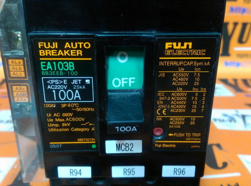 FUJI EA103B / BB3EEB-100 AUTO BREAKER - 裕益科技自動化設備可程式編碼器PLC分散式控制系統DCS