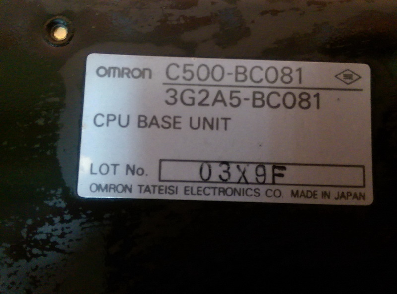 OMRON C500-BC081/3G2A5-BC081 CPU BASE UNIT - 裕益科技自動化設備可程式編碼器PLC分散式控制系統DCS