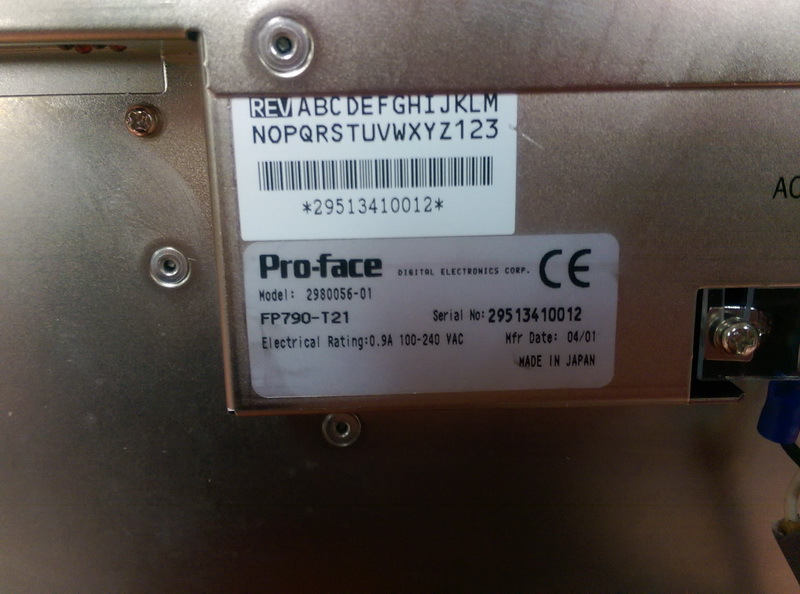 PRO-FACE FP790-T21 2980056-01 DIGITAL TOUCH SCREEN - PLC DCS SERVO ...