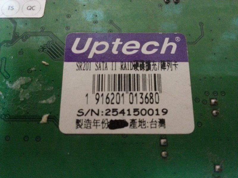 UPTECH SR201 SATA II RAID Hard disk expansion/array card - 裕益科技自動化設備可程式 ...