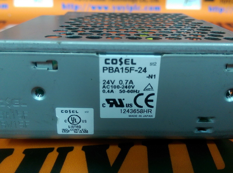 COSEL PBA15F-24-N1 Power Supply - 裕益科技自動化設備可程式編碼器PLC分散式控制系統DCS