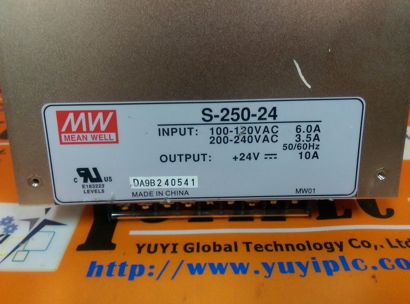 S-250-24 MEAN WELL Power Supply - PLC DCS SERVO Control MOTOR POWER ...