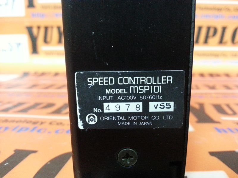 ORIENTAL MSP101 SPEED CONTROLLER - PLC DCS SERVO Control MOTOR POWER ...
