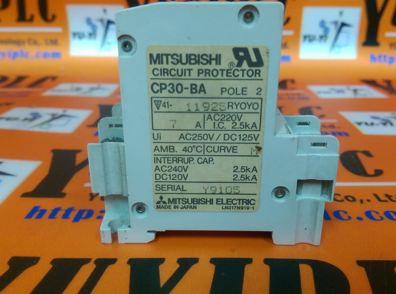 MITSUBISHI CP30-BA POLE 2 Circuit Breaker - PLC DCS SERVO Control MOTOR ...