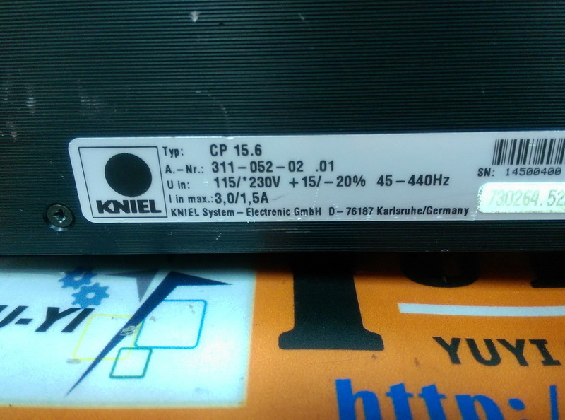 KNIEL CP 15.6 311-052-02 .01 Power Supply S/N:14500400 - 裕益科技自動化設備可程式 ...