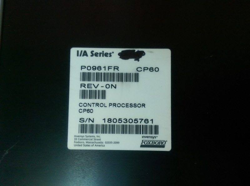 Foxboro I/A Series P0961FR Rev ON CP60 Control Process - 裕益科技自動化設備可程式 ...