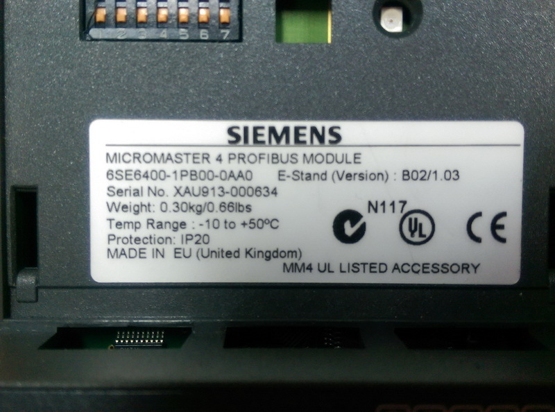 SIEMENS 6SE6400-1PB00-0AA0 MICROMASTER 4 PROFIBUS - 裕益科技自動化設備可程式編碼器PLC ...