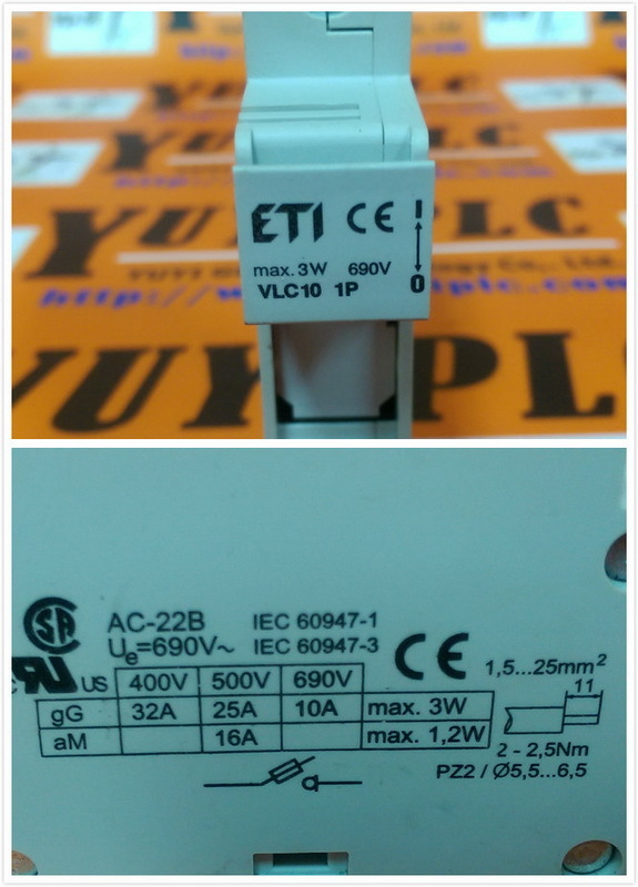 ETI VL Fuse Holder VLC10 1P - PLC DCS SERVO Control MOTOR POWER SUPPLY ...