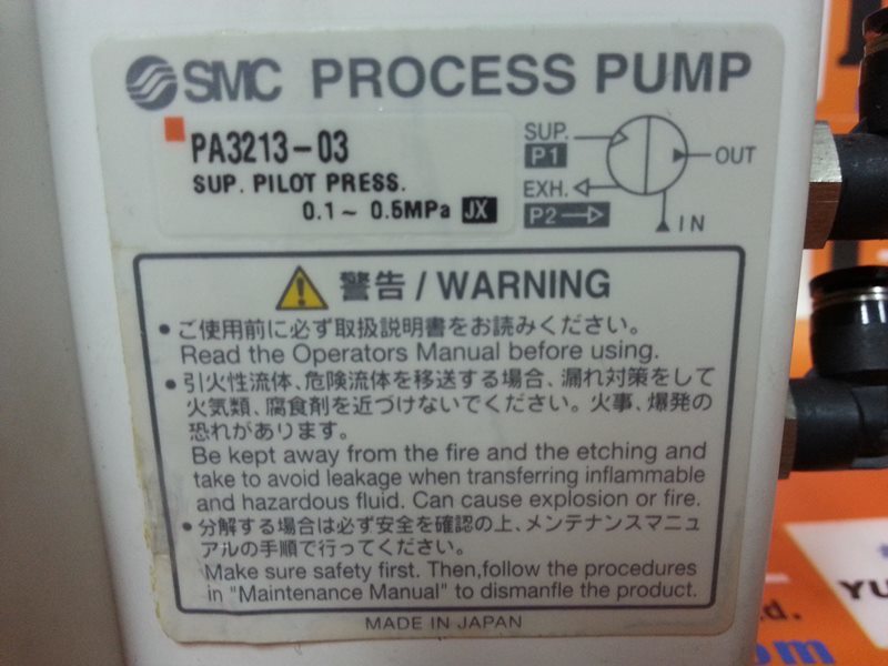 SMC PA3213-03 PROCESS PUMP - 裕益科技自動化設備可程式編碼器PLC分散式控制系統DCS