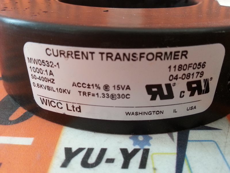 WICC MW0532-1 1000:1A CURRENT TRANSFORMER - PLC DCS SERVO Control MOTOR ...