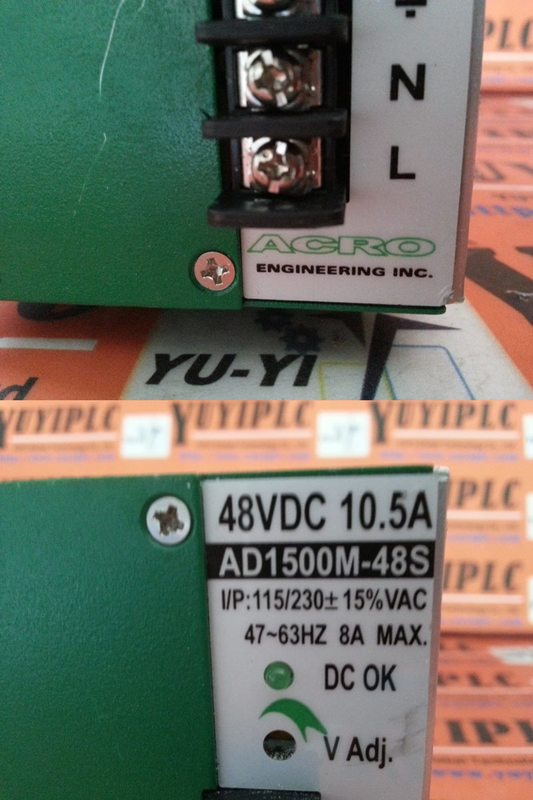 ACRO AD1500M-48S DC MOTOR Power Supply - PLC DCS SERVO Control MOTOR ...