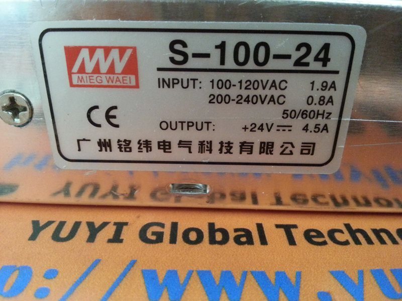 MIEG WAEI S-100-24 POWER SUPPLY - 裕益科技自動化設備可程式編碼器PLC分散式控制系統DCS
