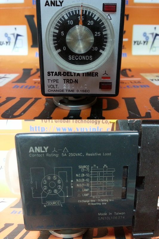 ANLY TRD-N Motor Time Relay Controller - 裕益科技自動化設備可程式編碼器PLC分散式控制系統DCS