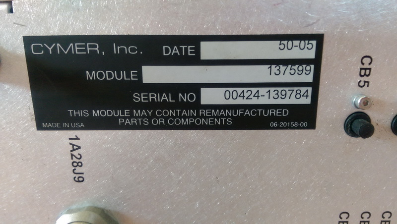 CYMER 137599 Electro Optics Interface - PLC DCS SERVO Control MOTOR ...